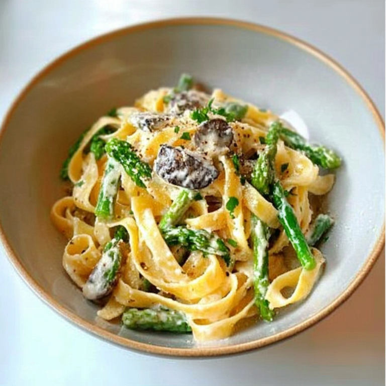 Spring Vegetable Fettuccine Alfredo